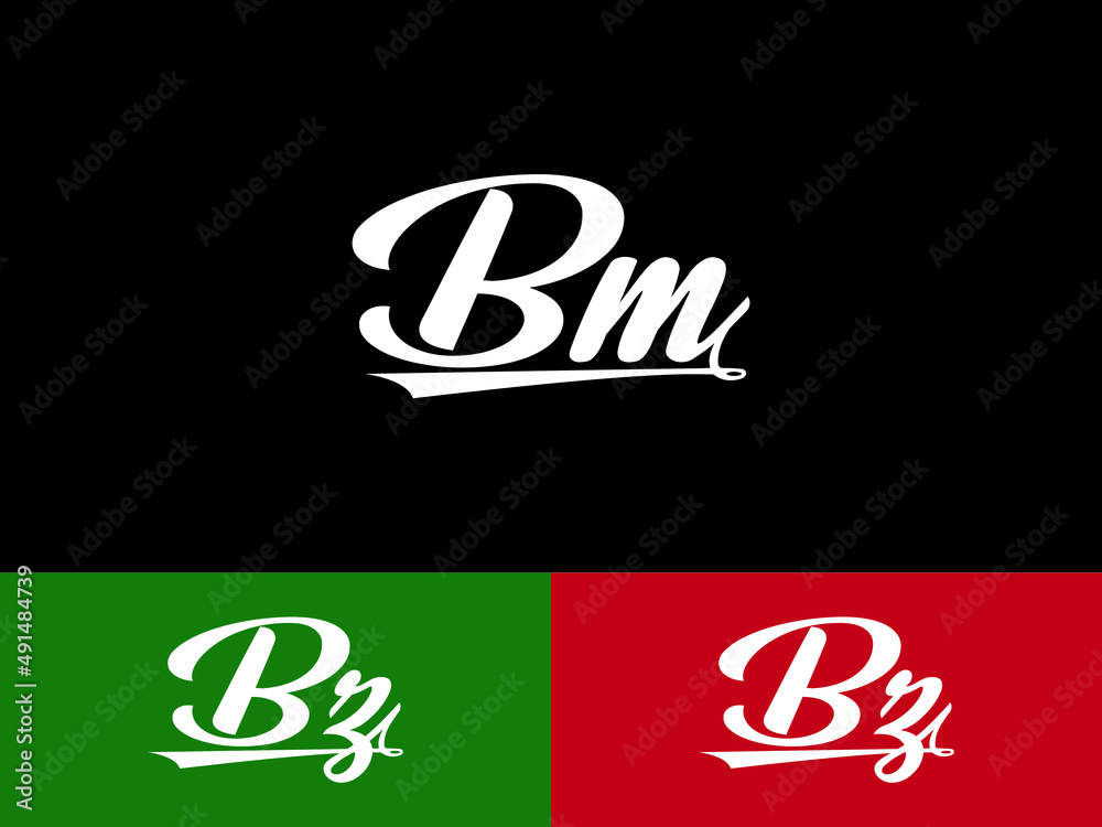 Signature BM Logo, Typography bm Letter Logo Icon Design For fashion or ...