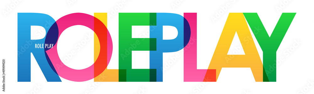 ROLE PLAY colorful vector typography banner Stock Vector | Adobe Stock