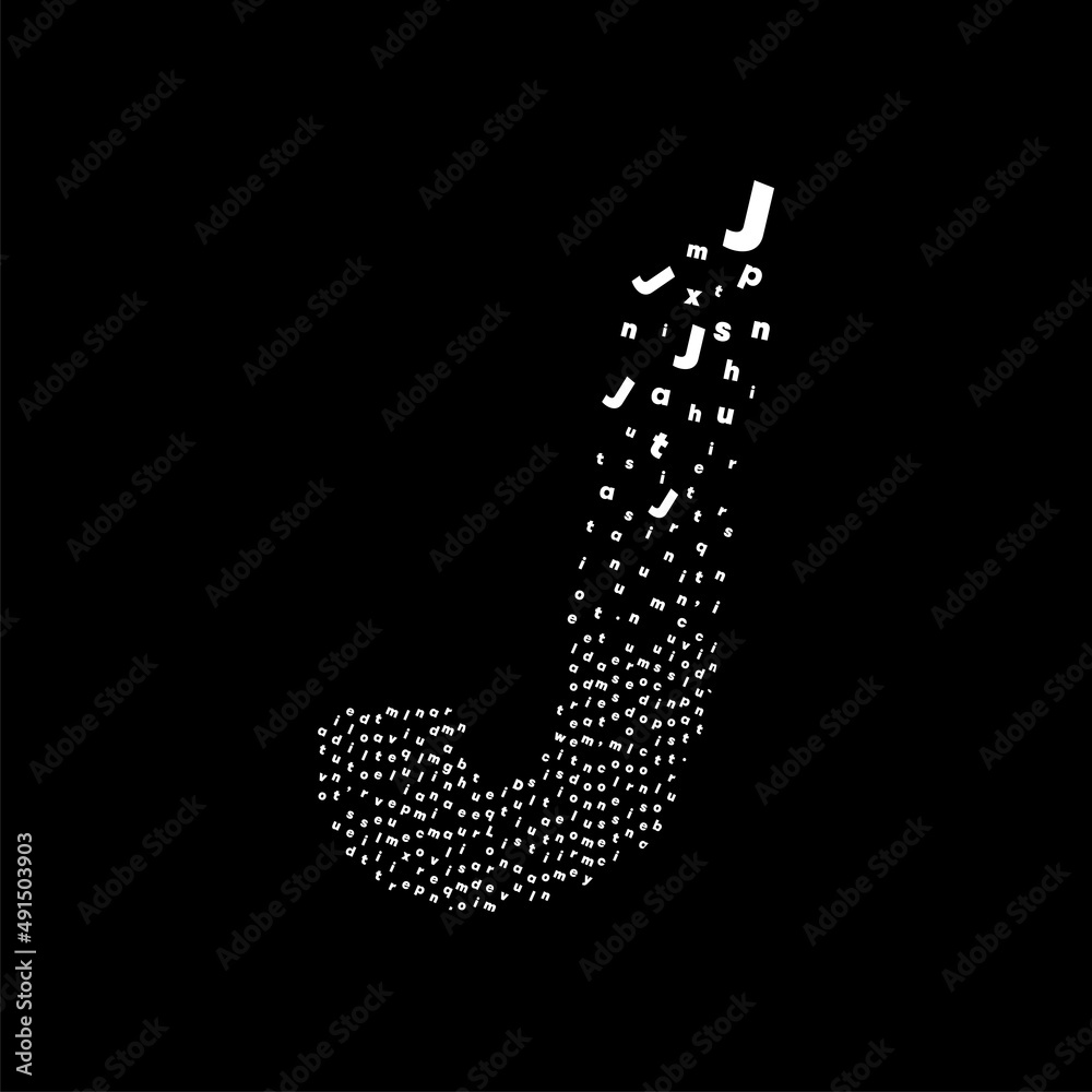 Letter J animated pixel letter logo. Learning letters education. Modern ...