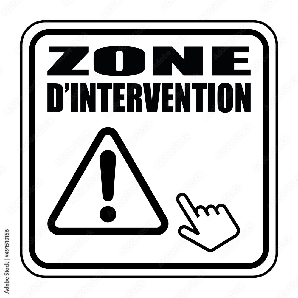 Logo zone d'intervention. vector de Stock | Adobe Stock