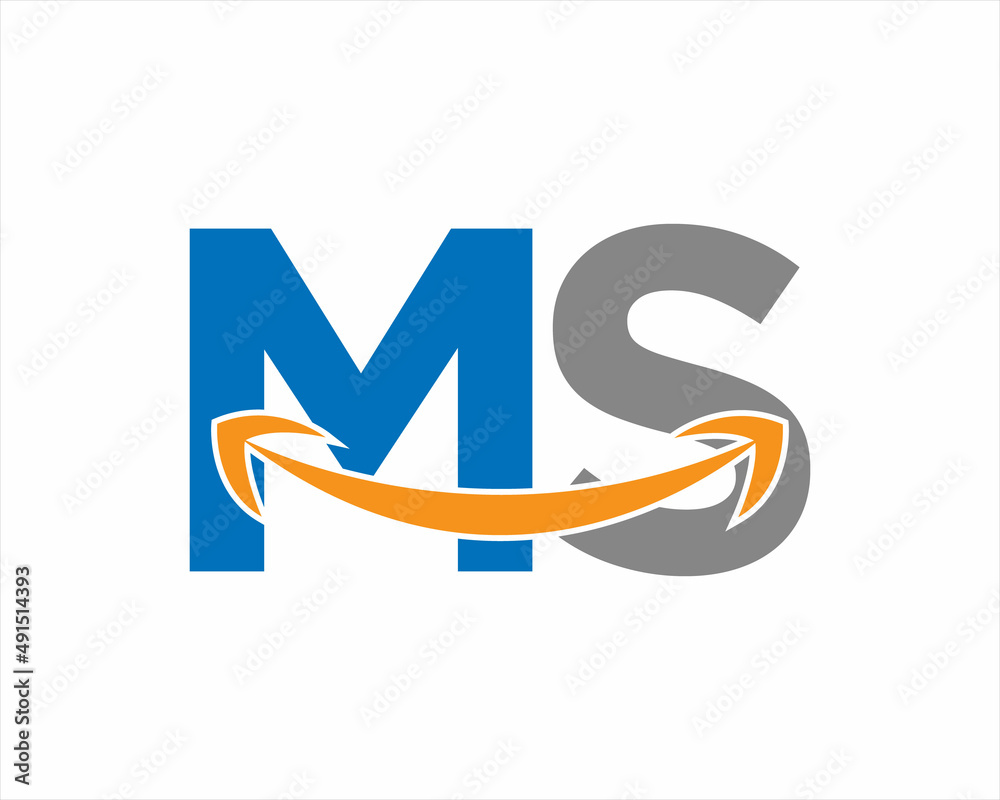 ms Letter Logo Design with Laughter Vector Icon. Creative and Modern ...