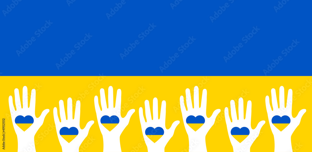 Stop War in Ukraine.Ukraine flag icon .Support ukrainian people.Peace ...