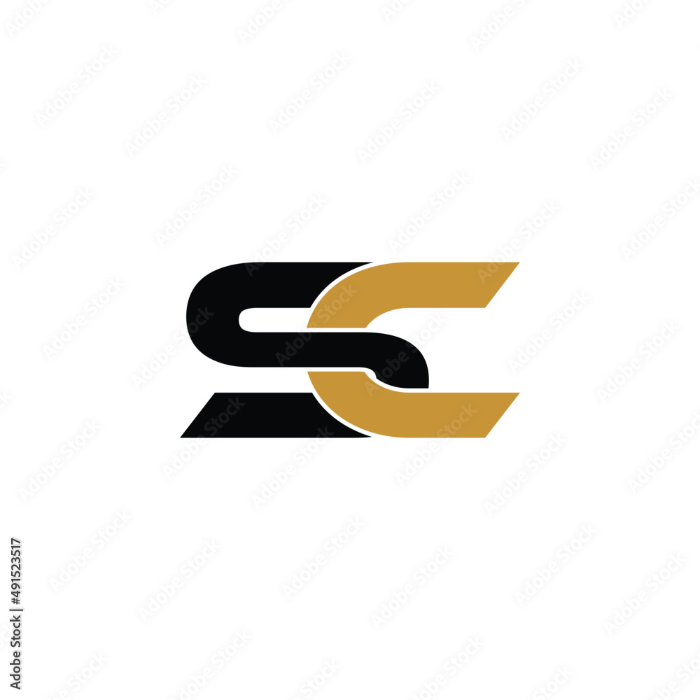 Letter SC simple logo design vector Stock Vector | Adobe Stock