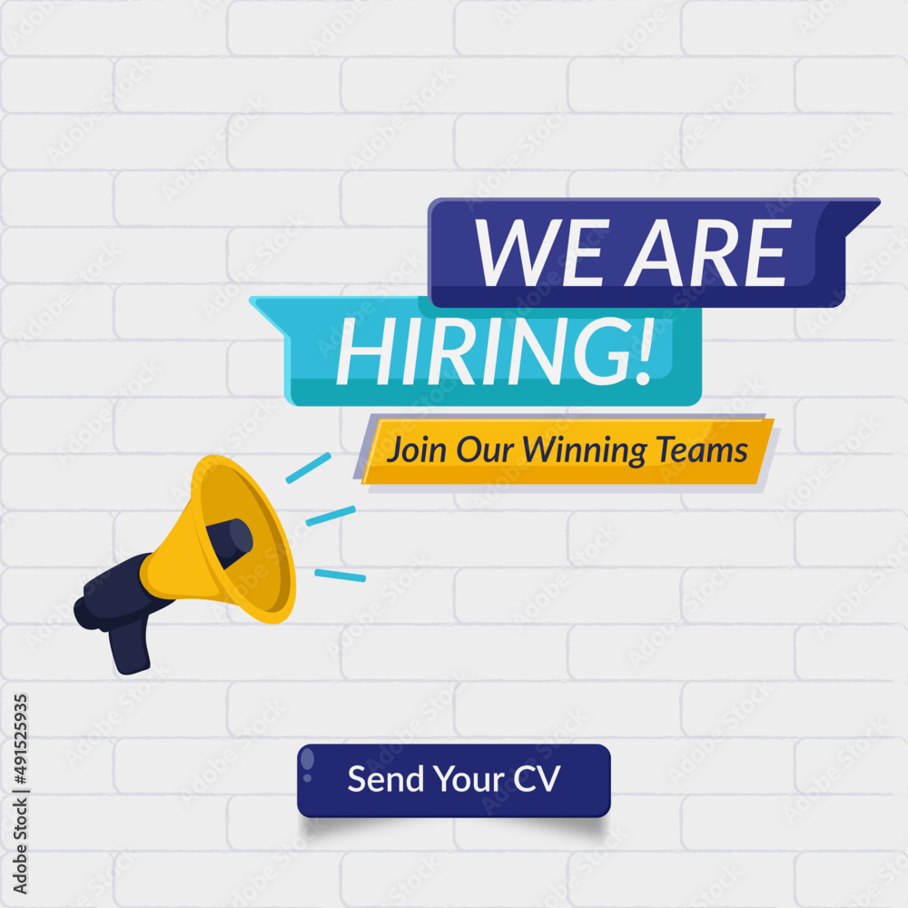 Job vacancy design poster. We are hiring template design. Open ...