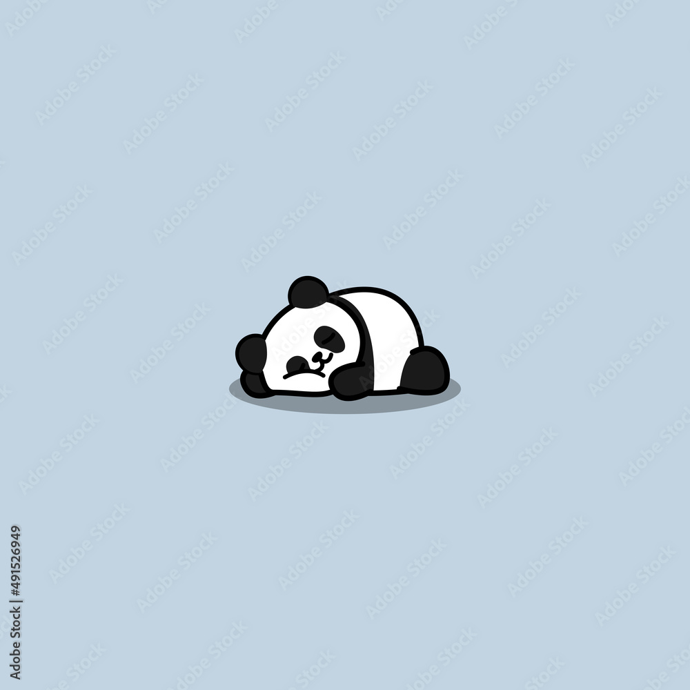 Cute lazy bear sleeping cartoon, vector illustration Stock Vector ...