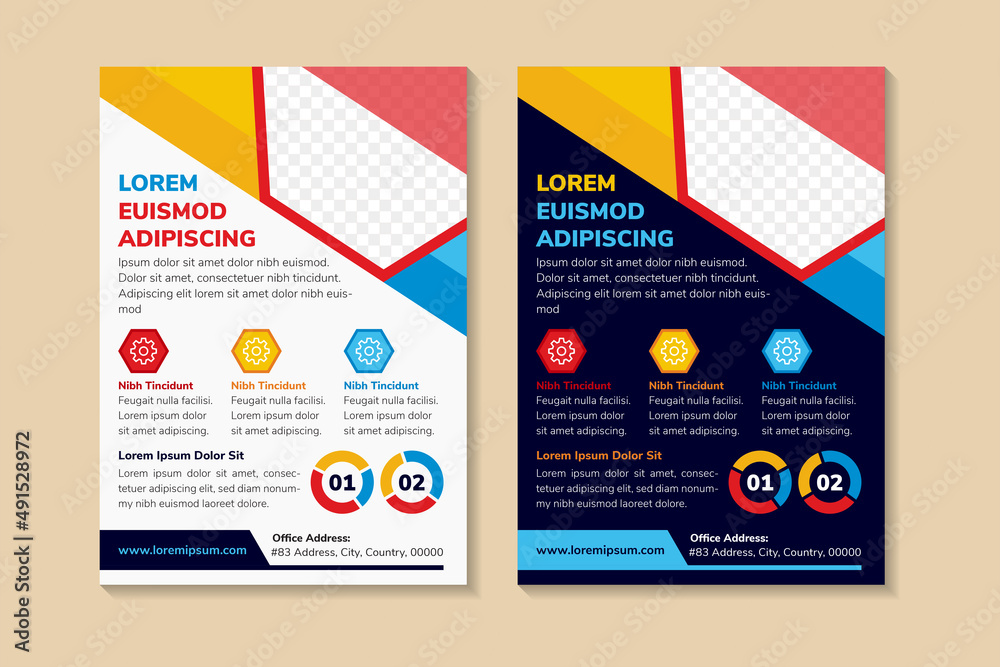 abstract flyer template design use a headline is custom dummy text ...