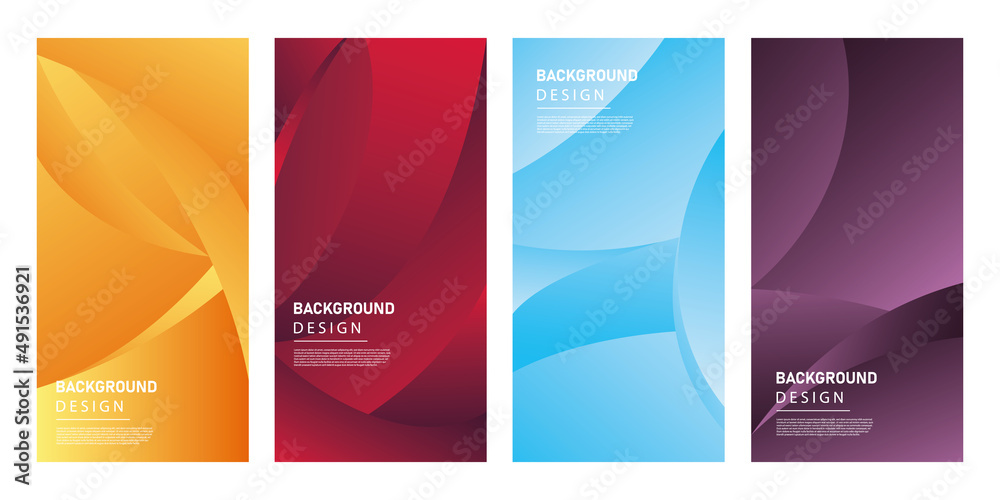 Vector Colorful Abstract Fluid Geometric Gradient Cover Background Stock Vector Adobe Stock