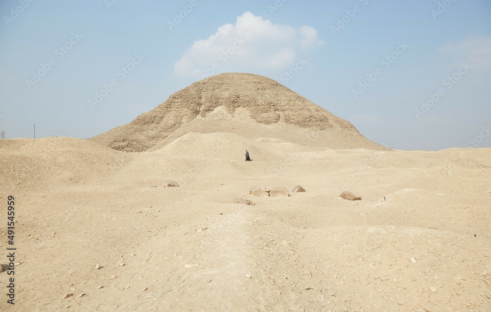 The Pyramid of Hawara, Most Known for Its Lost Labyrinth Stock Photo ...