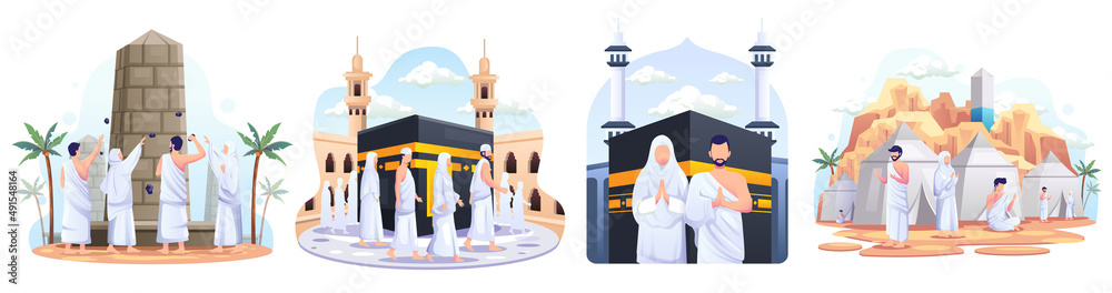 Hajj Pilgrimage Drawing