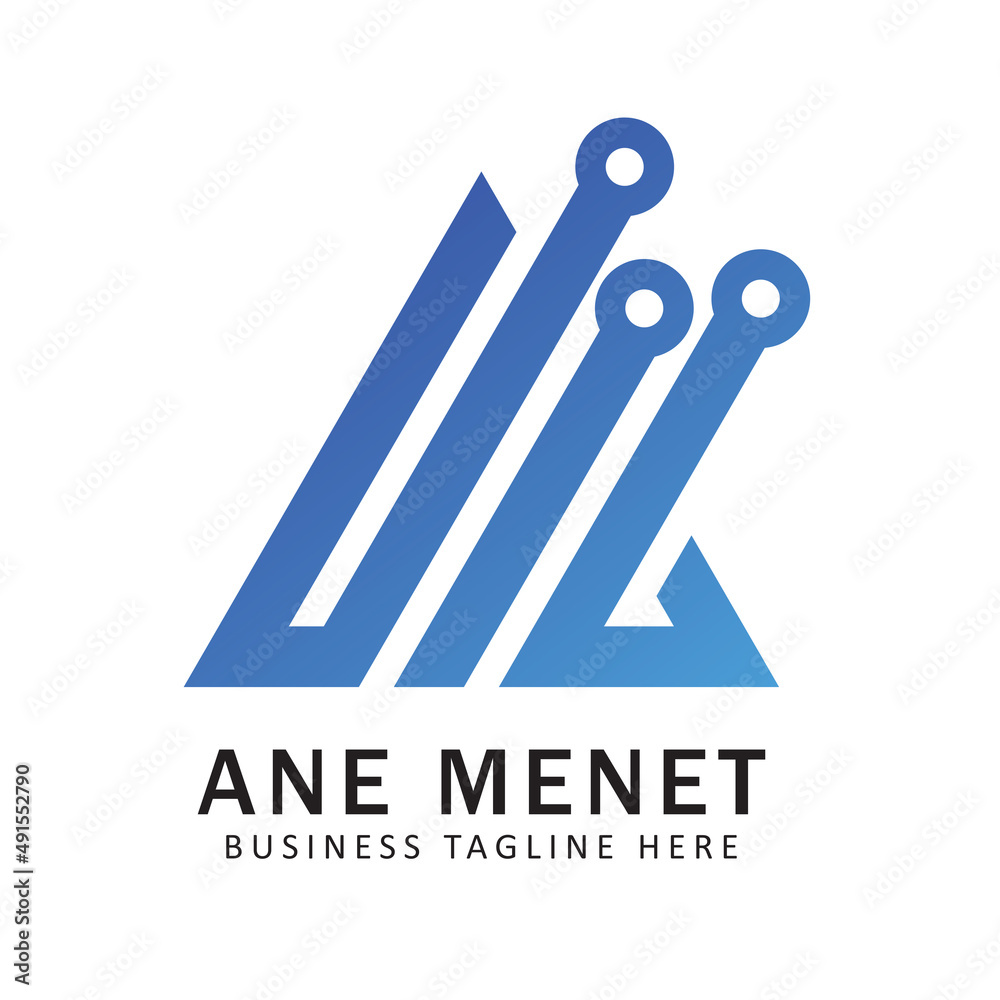Logo Letter A - Ane Menet / AM Stock Vector | Adobe Stock