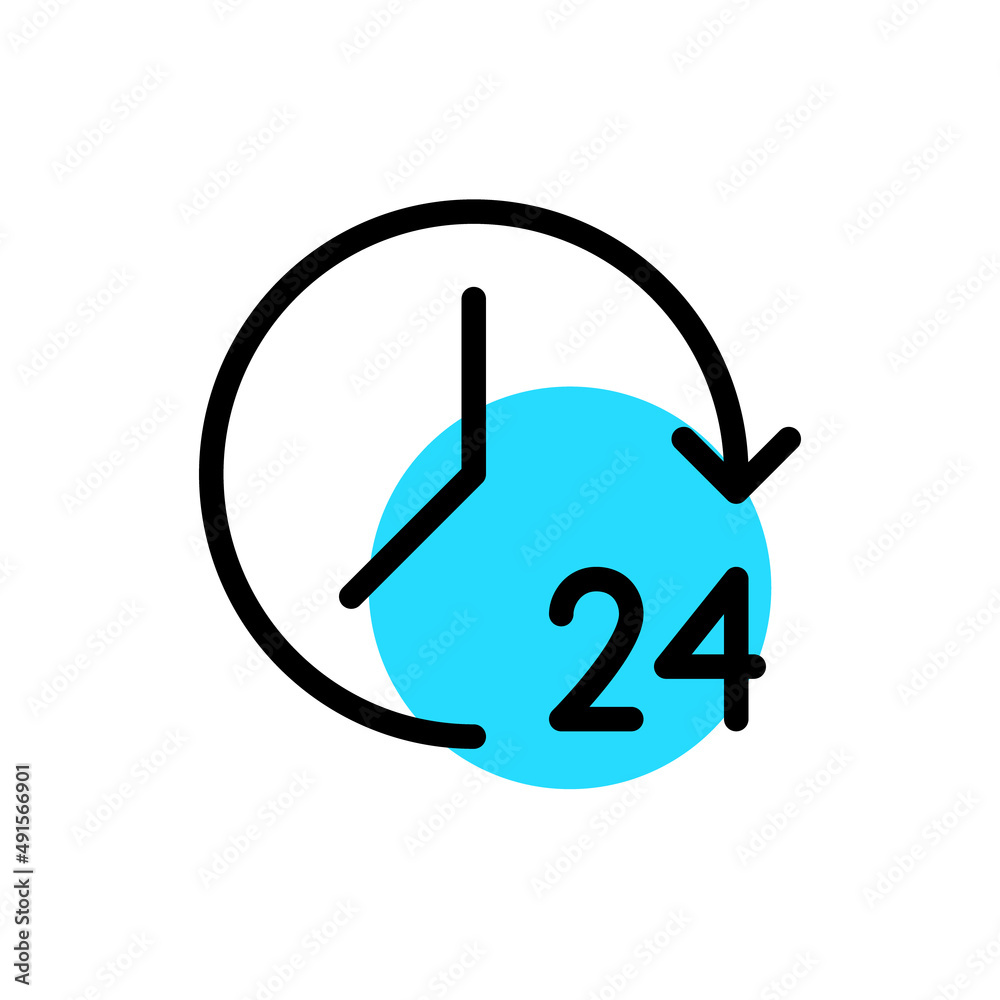 24 hours work. Round the clock working hours. Pixel perfect, editable ... 24 hours work. Round the clock working hours. Pixel perfect, editable ...