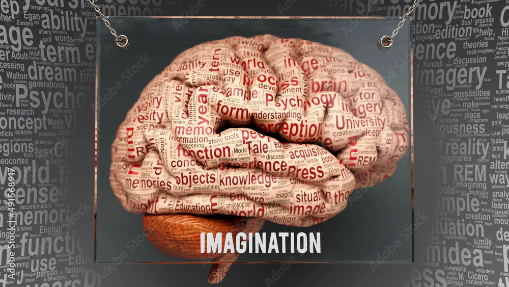 Stockillustratie Imagination anatomy - its causes and effects projected ...