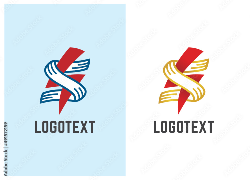 Letter S with Power Sign Logo Brand Design [vector] Stock Vector ...