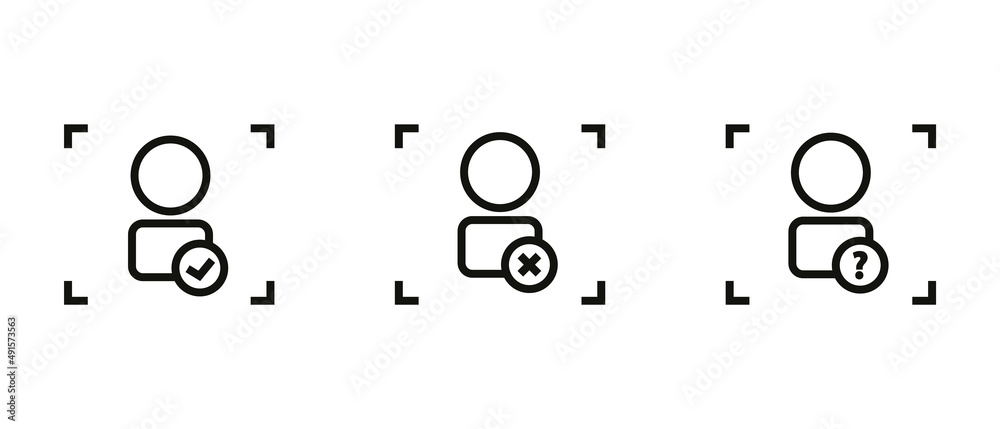 Id confirm, id rejected, and id not recognized. Vector illustration ...