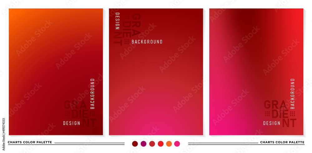 abstract design business template color gradient red and dark maroon ...
