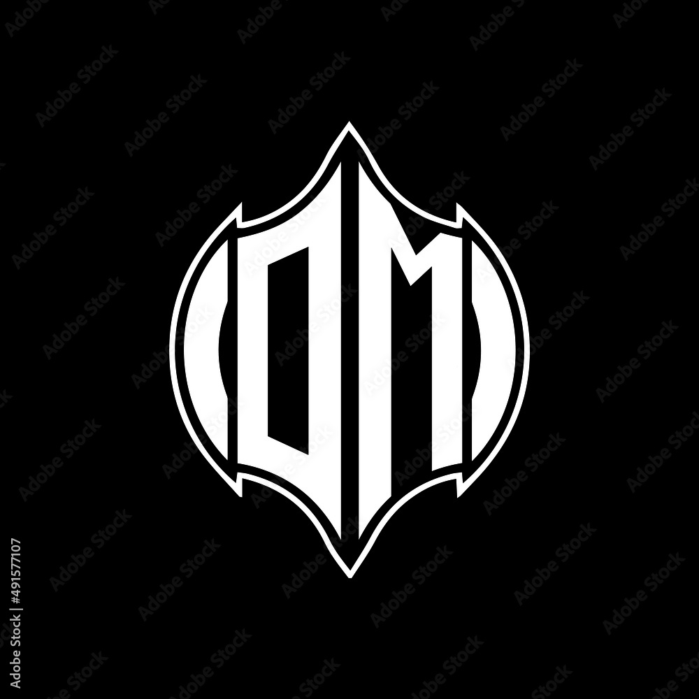 OM letter logo design on white background.OM creative monogram initials ...
