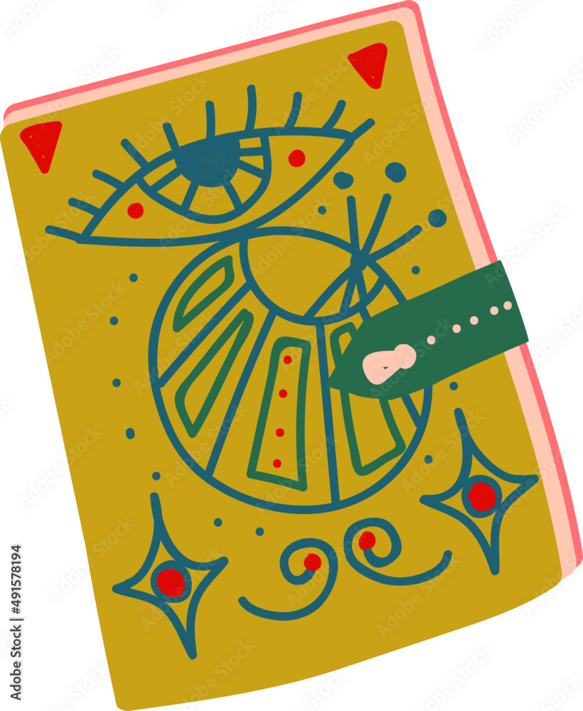 Secret Closed Spellbook with Sacral Symbol as Magical Object and ...