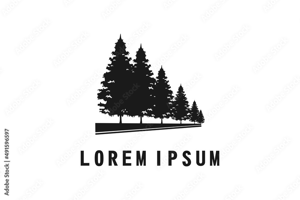 Three trees logo design inspiration. Three trees design logo template ...