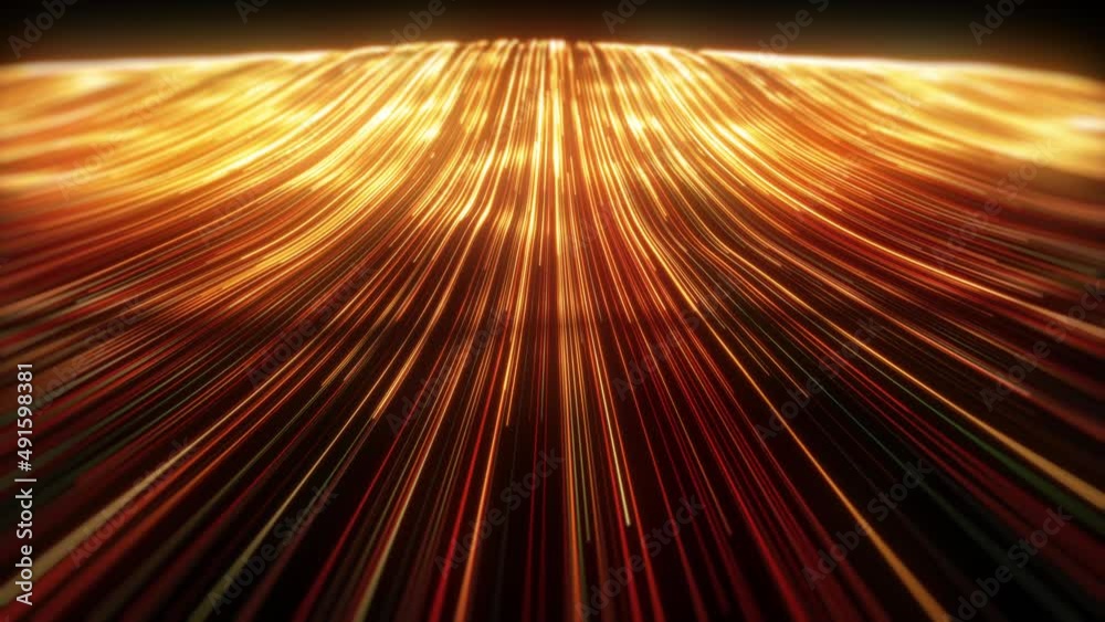 Abstract Glowing 3d Light Strokes Background/ 4k animation of an ...