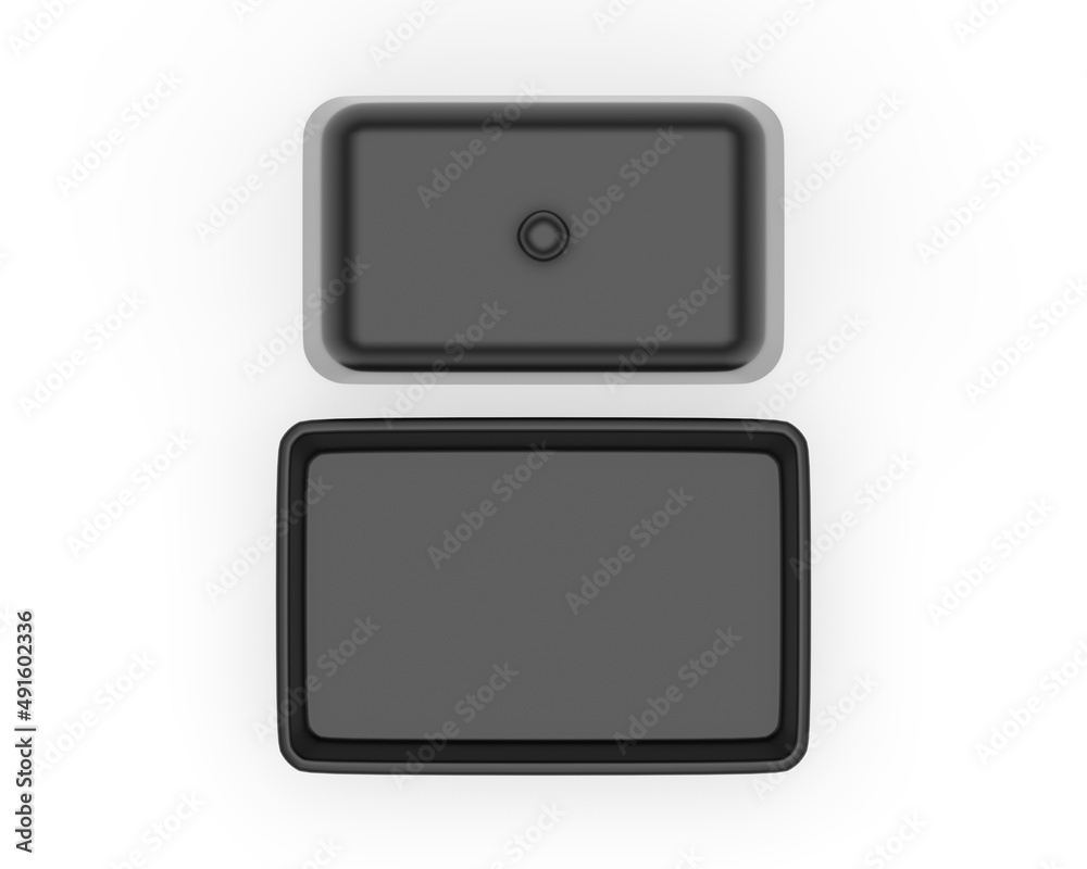 Black Butter Keeper Container Plate With Lid Template, Cloche Mockup ...