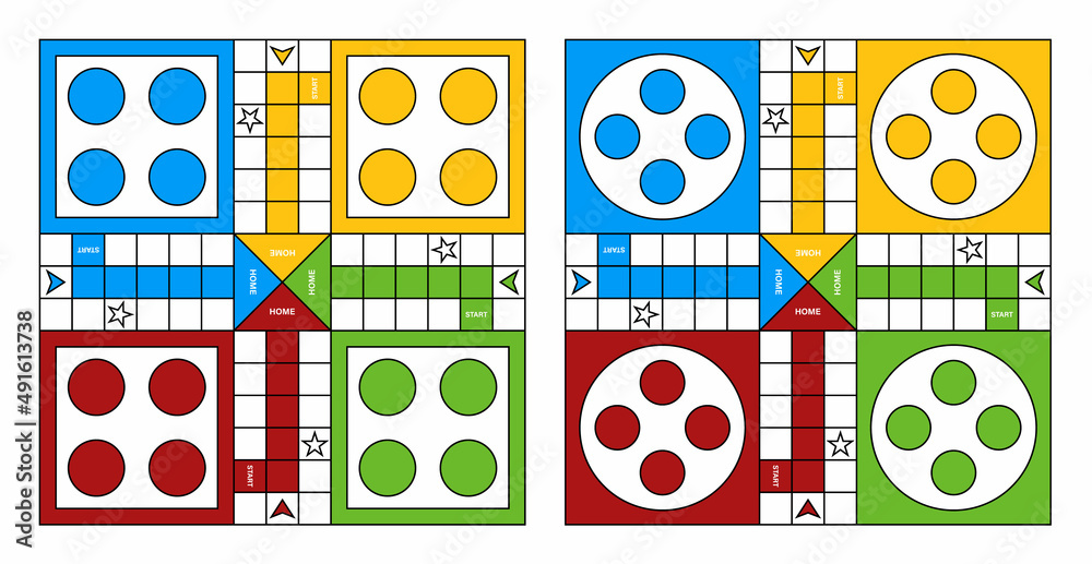 Ludo printable board game vector image. vector de Stock | Adobe Stock