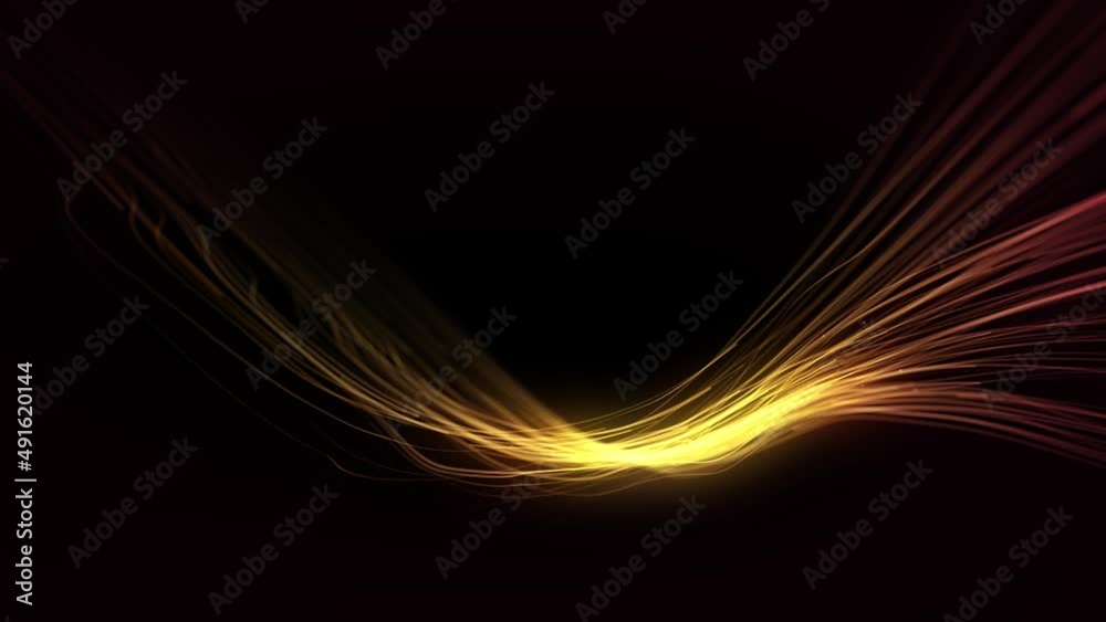 Abstract Glowing 3d Light Strokes Background/ 4k animation of an ...
