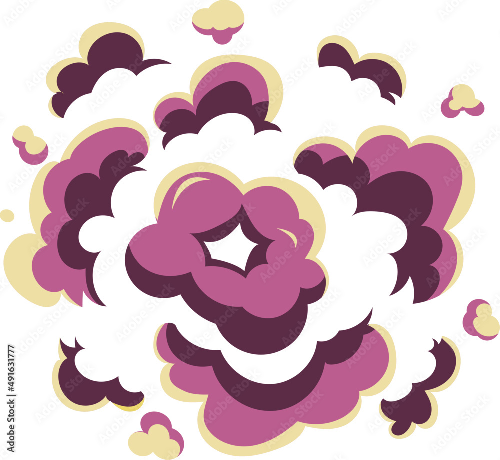 Explosion and Bang Effect with Cloud of Smoke as High-pressure Gase ...