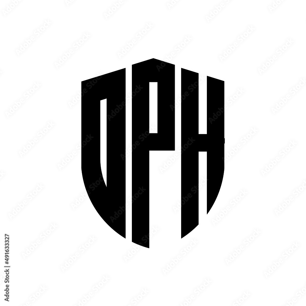 DPH letter logo design. DPH modern letter logo with black background ...