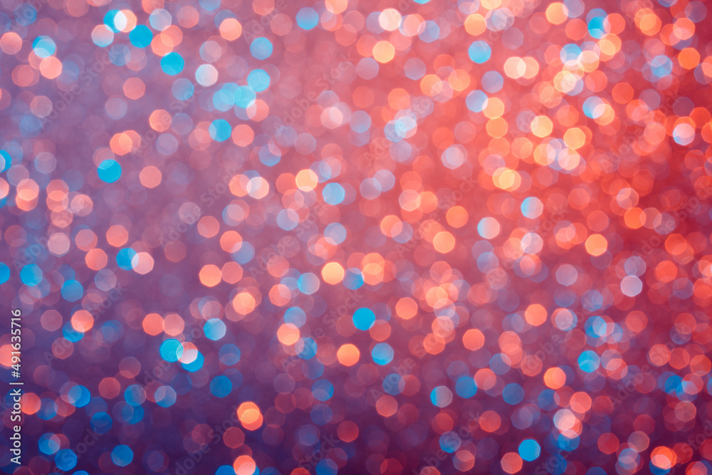 Bright red and blue glowing lights bokeh background Stock Photo | Adobe ...