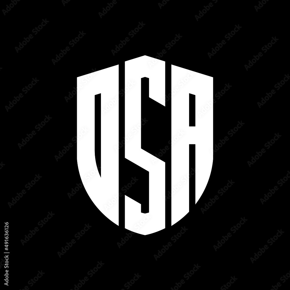 DSA letter logo design. DSA modern letter logo with black background ... DSA letter logo design. DSA modern letter logo with black background ...