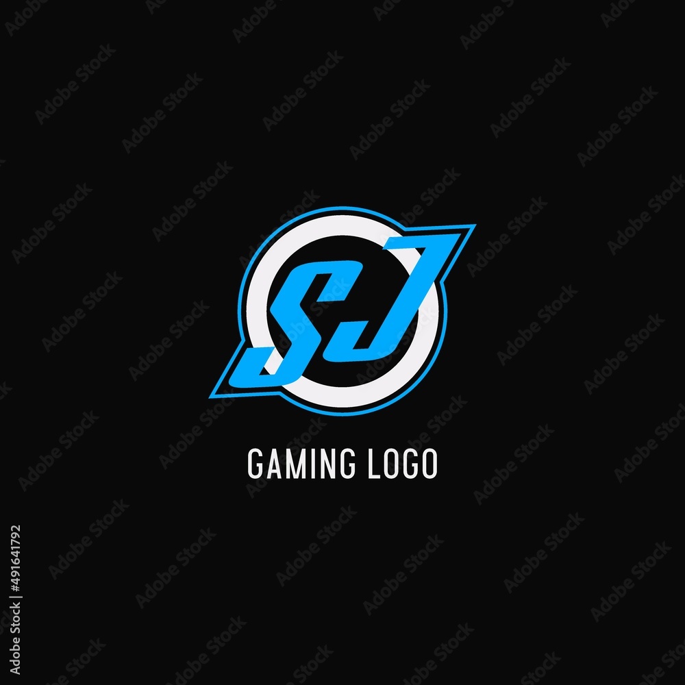 Initial SJ logo circle line, creative esport team logo monogram style ...