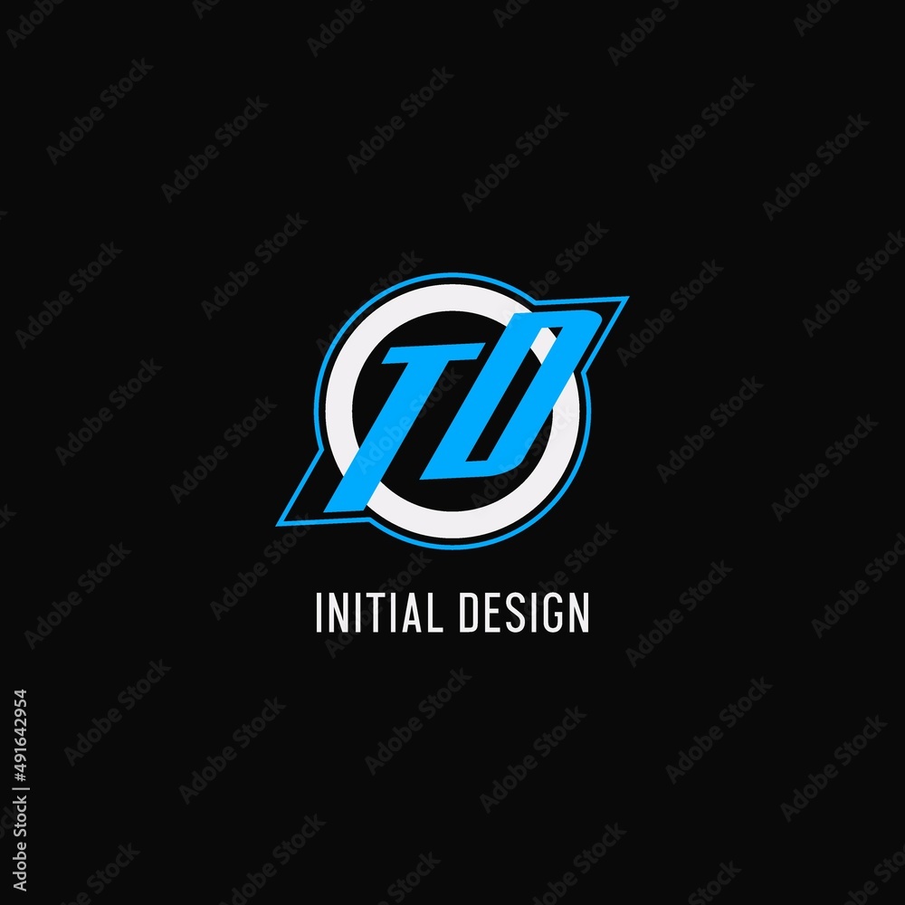 Initial TD logo circle line, creative esport team logo monogram style ...