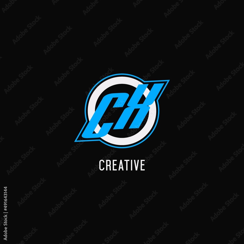 Initial CX logo circle line, creative esport team logo monogram style ...