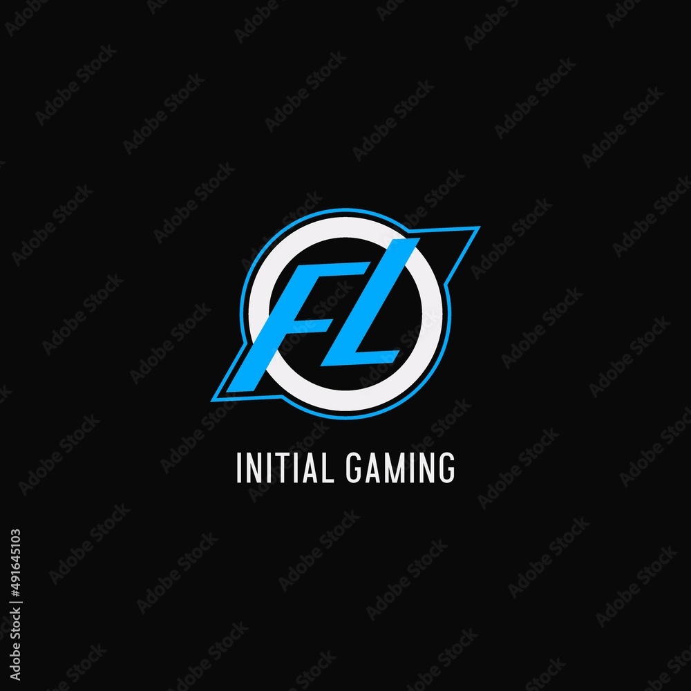 Initial FL logo circle line, creative esport team logo monogram style ...