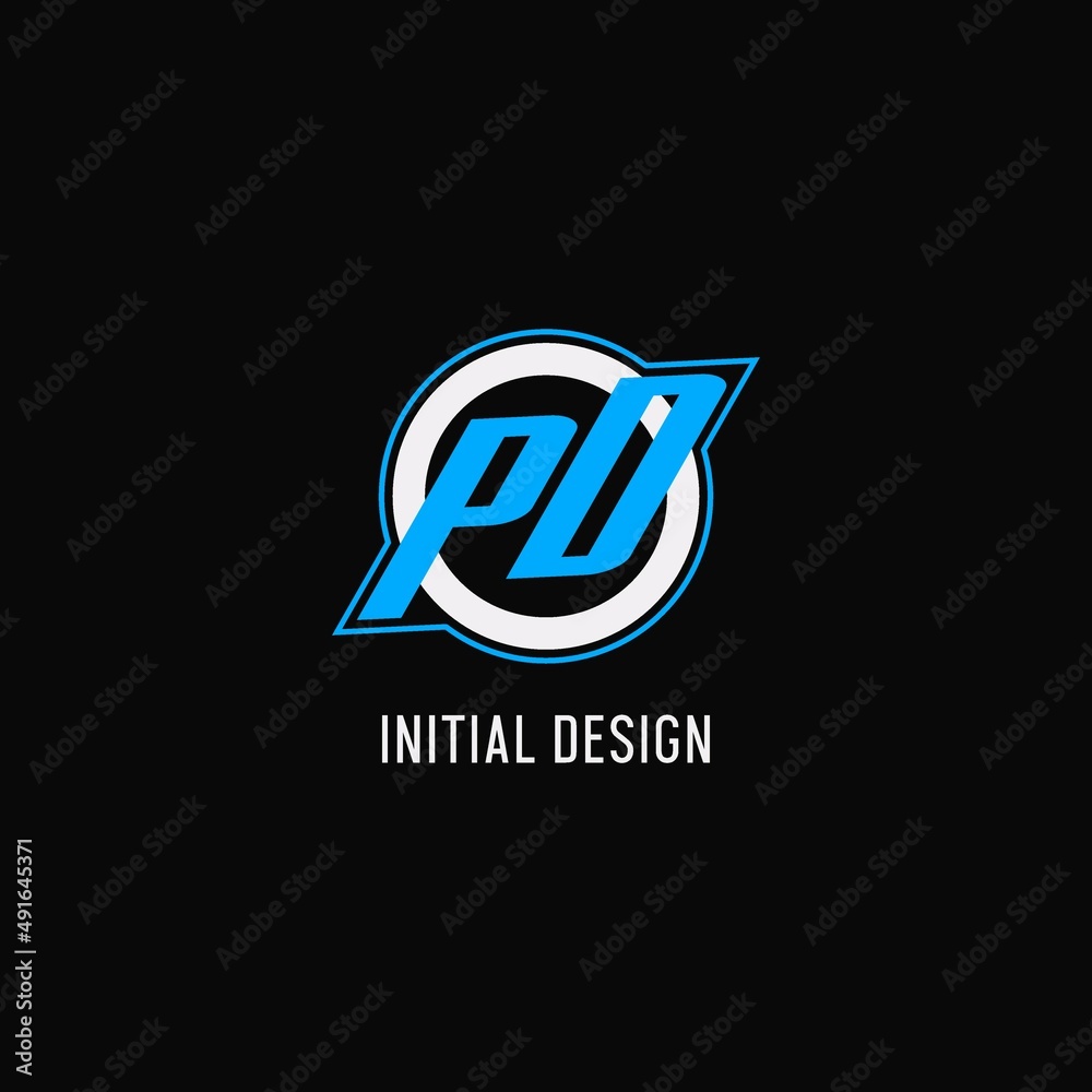Initial PD logo circle line, creative esport team logo monogram style ...