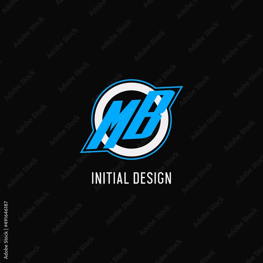 Initial MB logo circle line, creative esport team logo monogram style ...