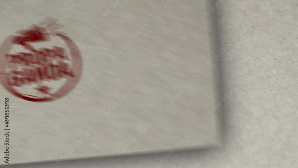Propaganda stamp loopable and seamless animation. Hand stamping impact ...