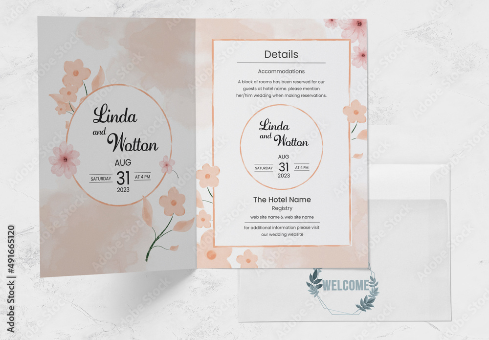 Invitation Card Layout Stock Template | Adobe Stock