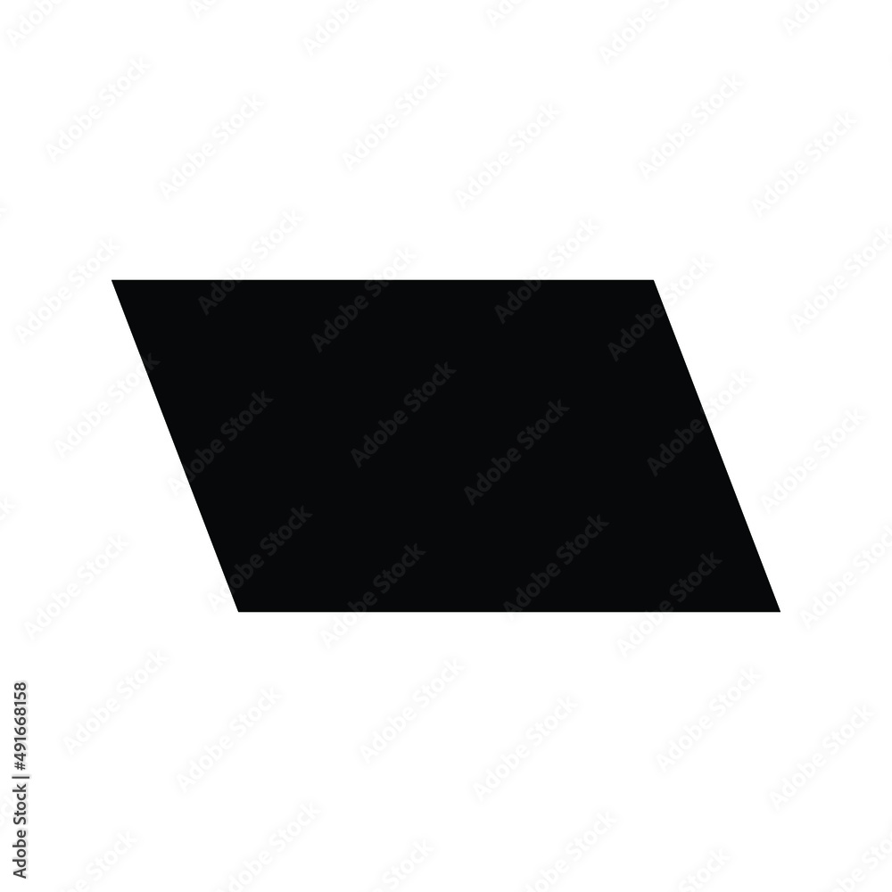 parallelogram shape illustration vector graphic. basic shape perfect ...