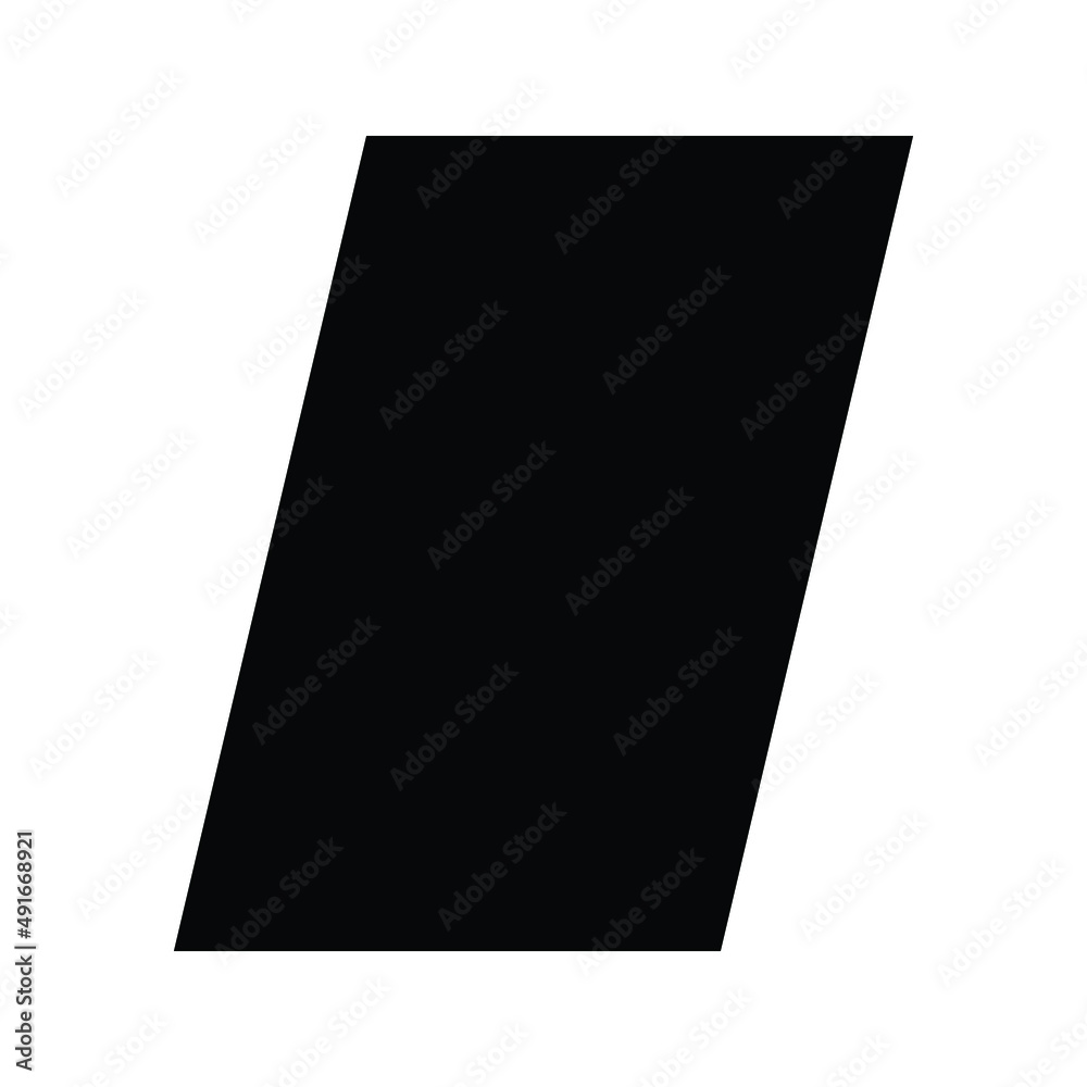 parallelogram shape illustration vector graphic. basic shape perfect ...