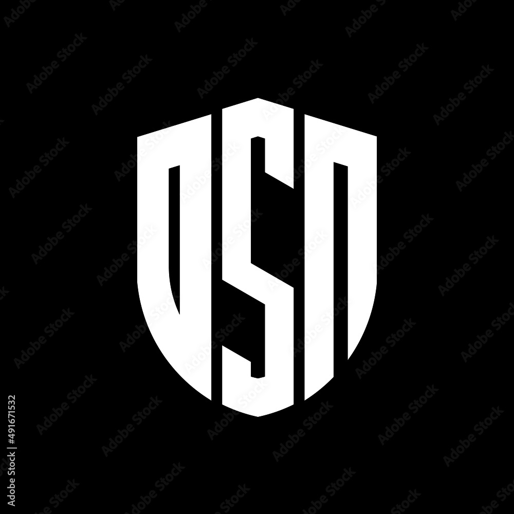 OSN letter logo design. OSN modern letter logo with black background ...