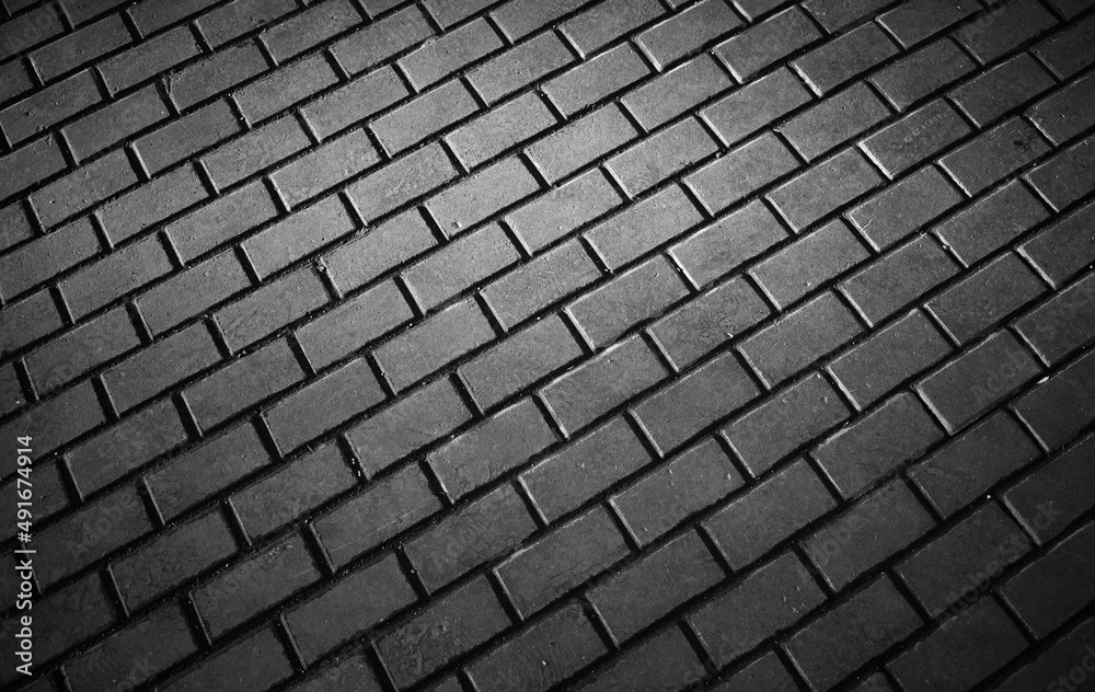 Diagonal bricked asphalt texture background Stock Photo | Adobe Stock