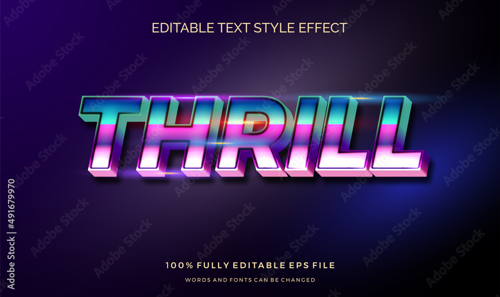Modern Editable Text Effect Vibrant Modern Color Shiny Text Style