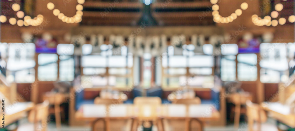 Japanese restaurant abstract blurred background Stock Photo | Adobe Stock