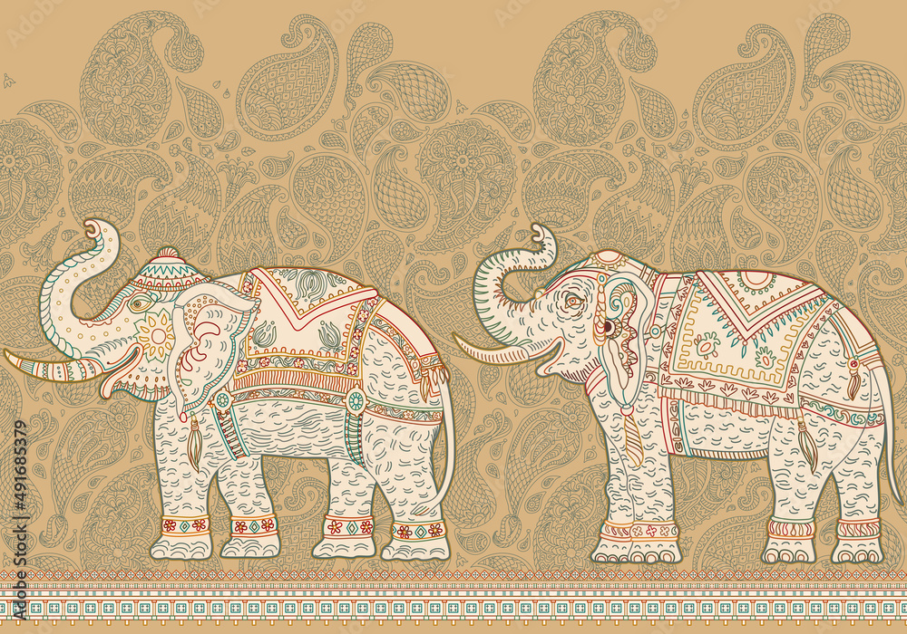 Indian Elephant Border