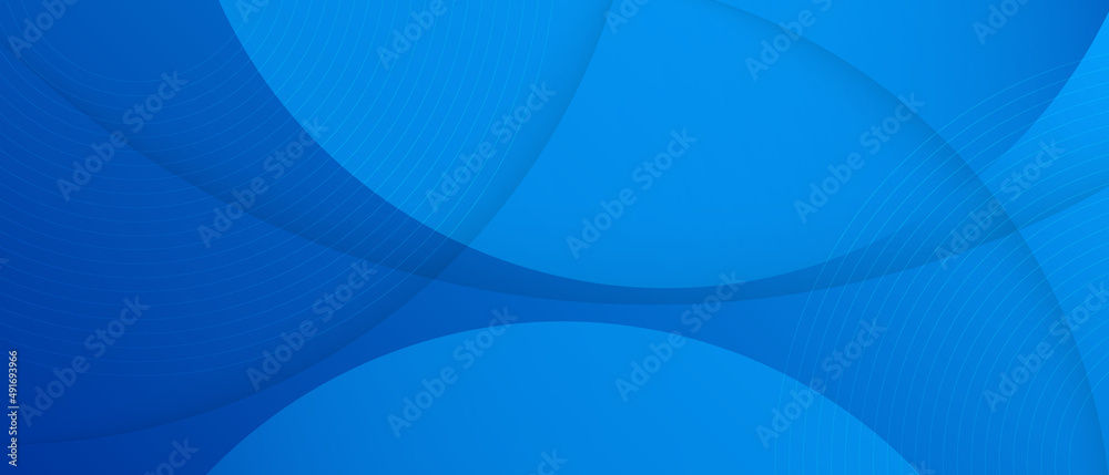 Abstract blue banner background. Vector technology concept long banner ...