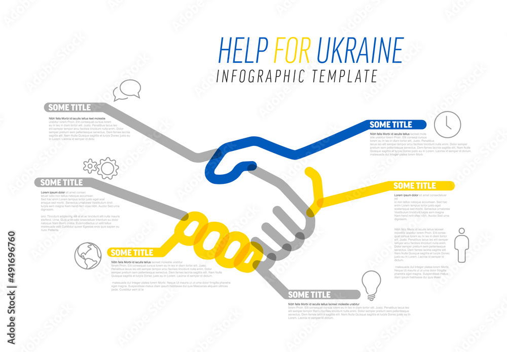 Ukraine help cooperation conceptual infographic Stock Vector | Adobe Stock