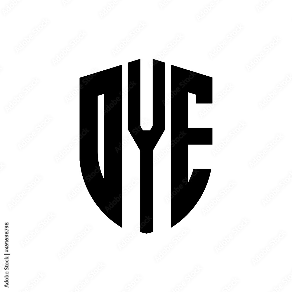 OYE letter logo design. OYE modern letter logo with black background ...