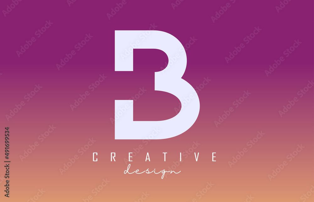 White B Letter Logo Monogram Vector Design. Creative B Letter Icon with colorful gradient ...