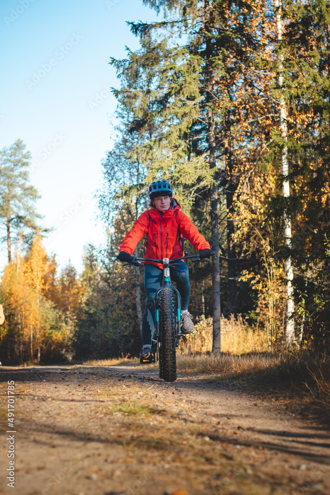 Young likeable lady with a lovely realistic smile while recreationally ...